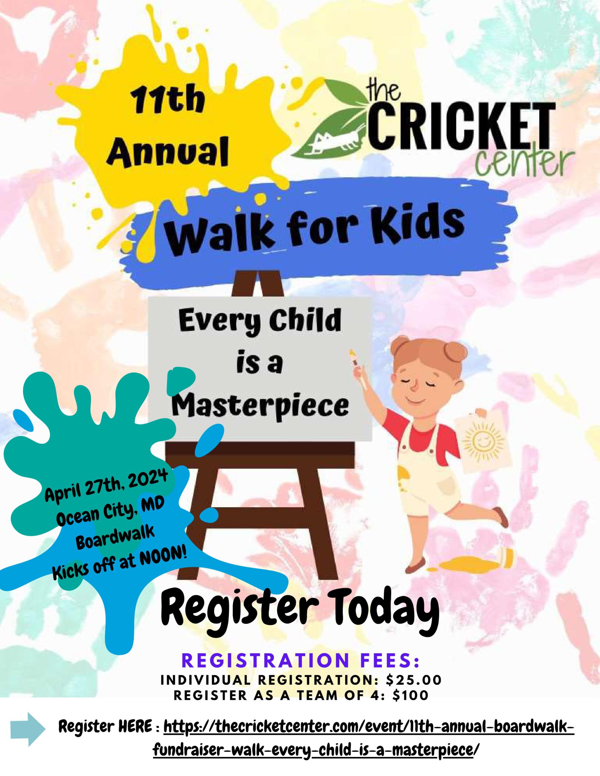 Cricket Center 11th Annual Walk for Kids | 96.5 &101.5-CTG - The ...